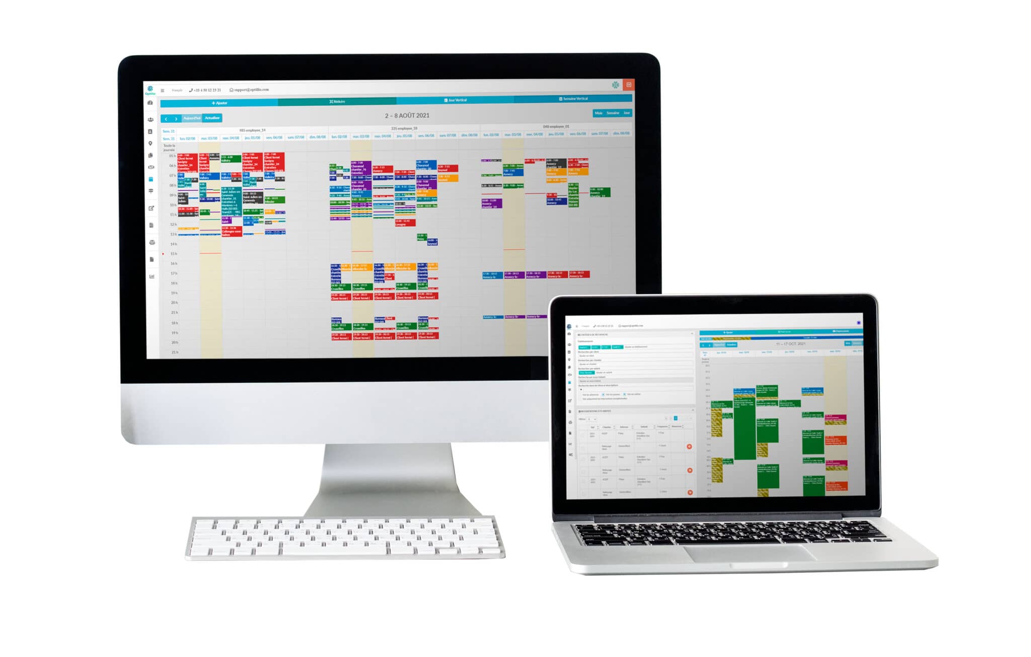 Optillio Logiciel de planning en ligne pour les entreprises